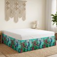 Abstracts Painting Buildings Bed Skirt California King Size 16 Inch ...