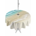 Abstracts Sandy Beach Round Outdoor Tablecloth with Umbrella Hole ...