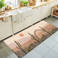 Abstracts Vintage Cacti Deserts Rectangle Rug 2'x6' Bohemian Plants ...