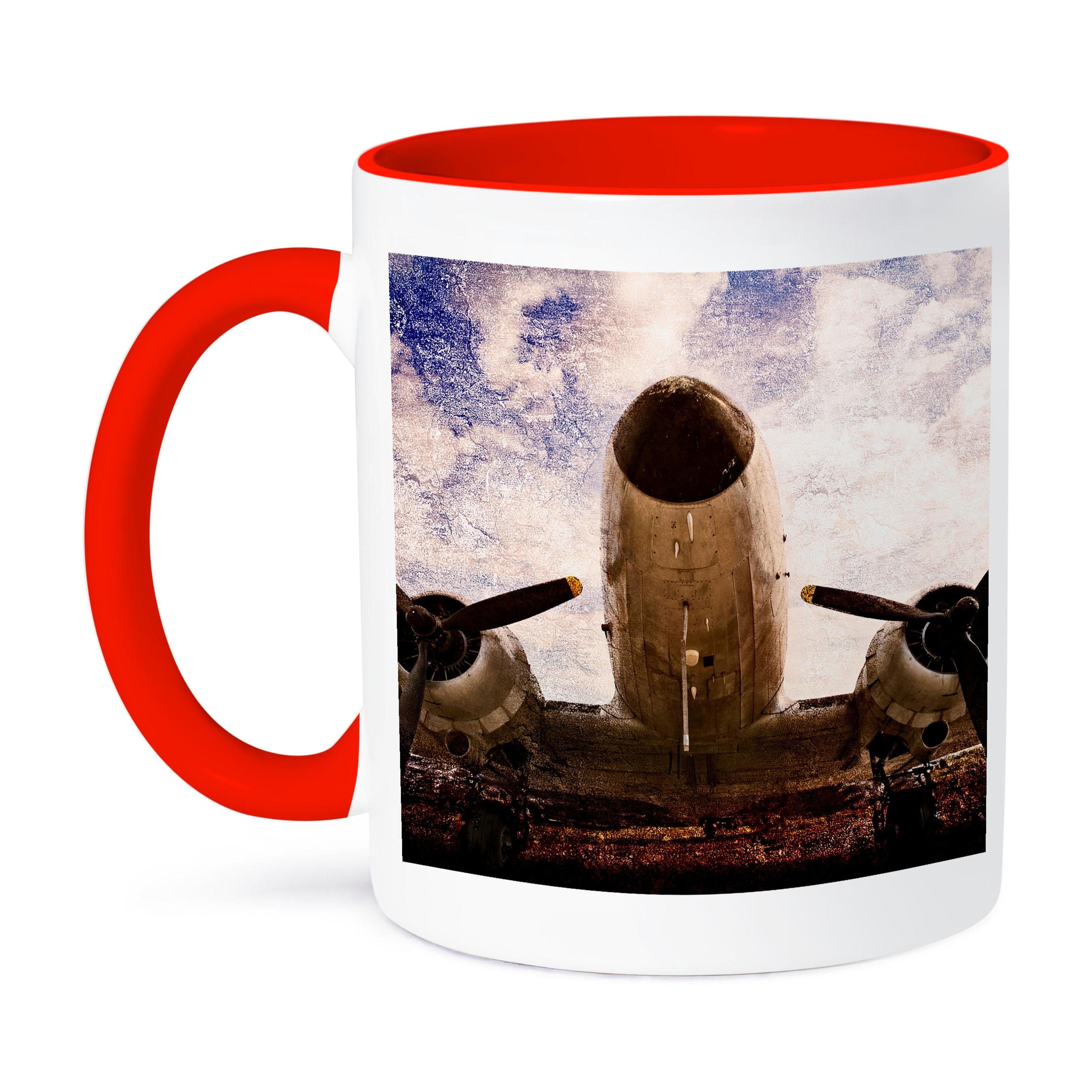 3dRose, Abstracts of aviation - Vintage double engine aircraft ...