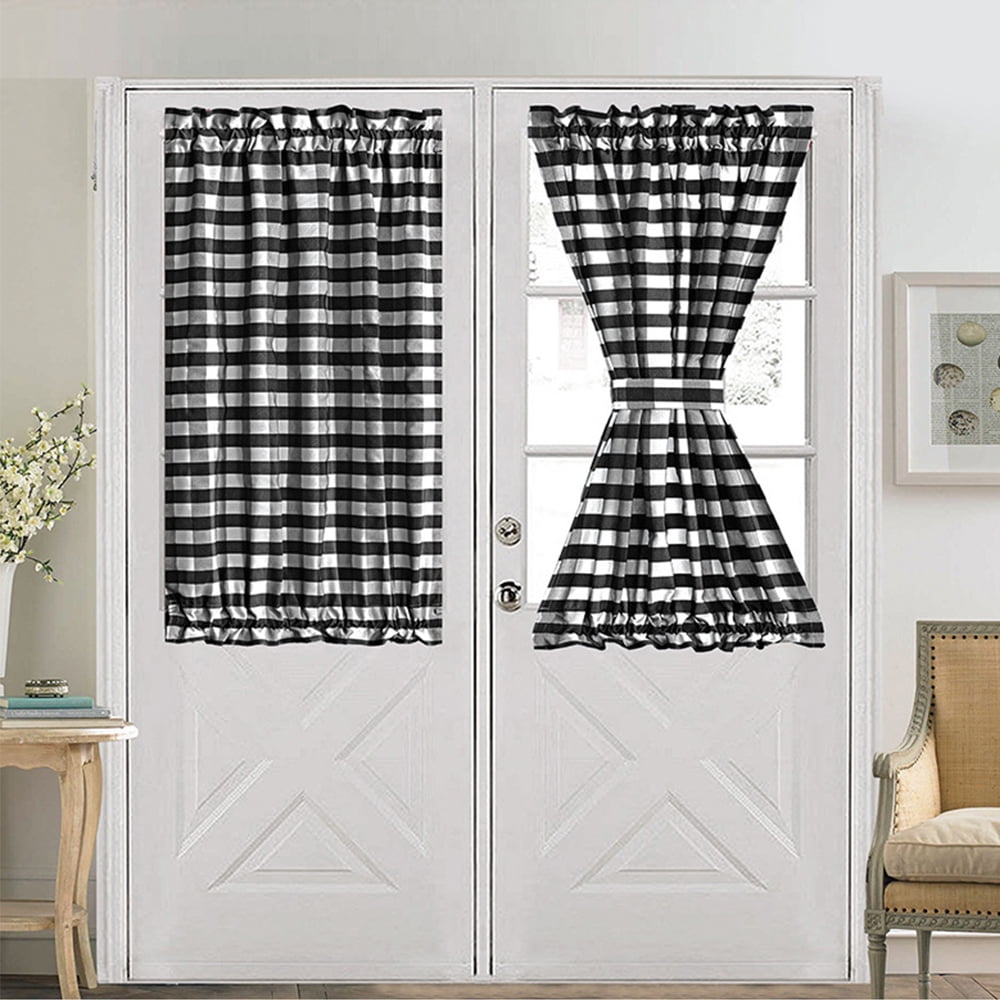 Abtel French Door Panel Curtains Rod Pocket Doors Curtain Short Front ...