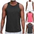 Abtuhar Man Solid Casual Sports Fitness Training Drying Round-Neck Tank ...