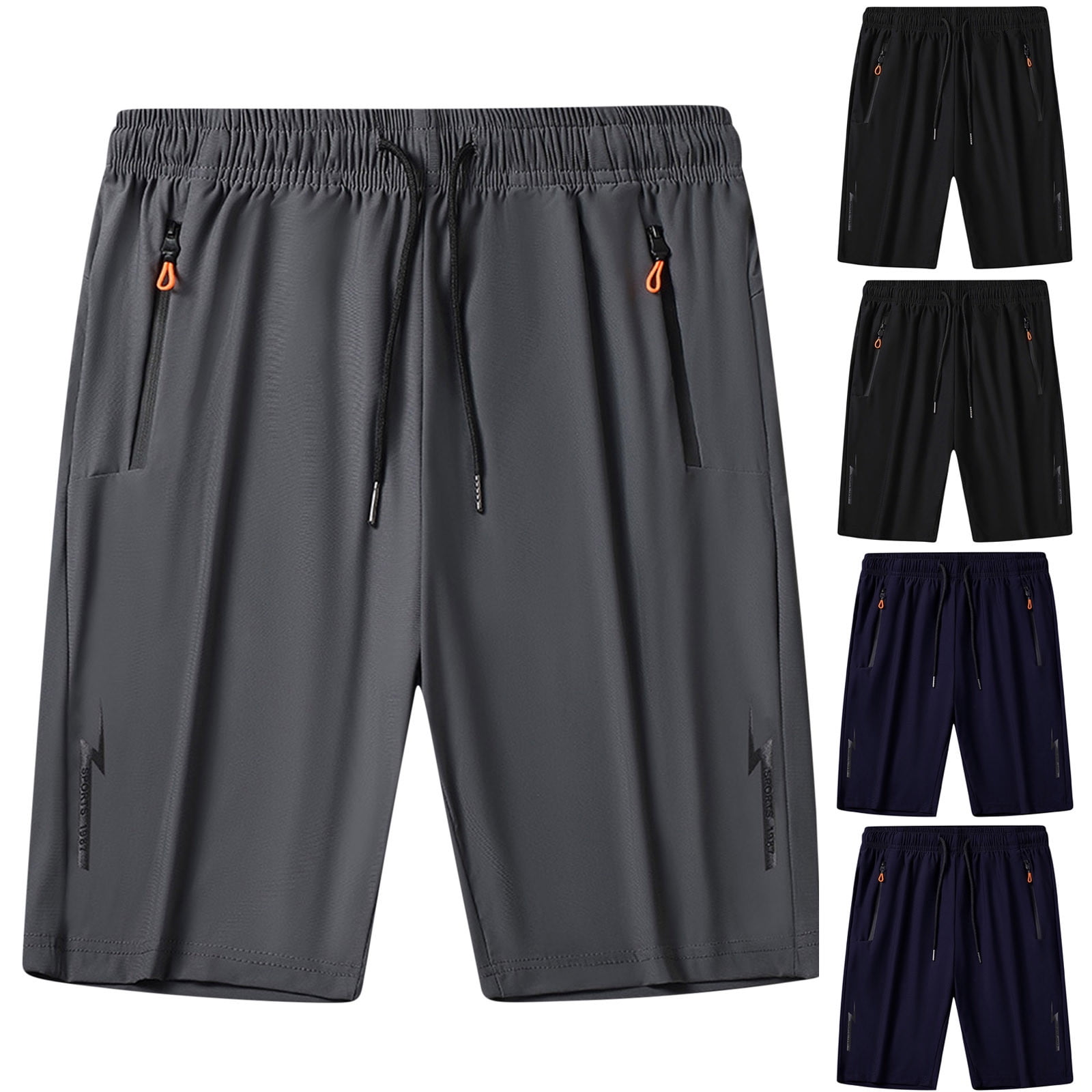 Abtuhar Man Solid Outdoor Cargo Sport Versatile And Casual Shorts,Blue ...