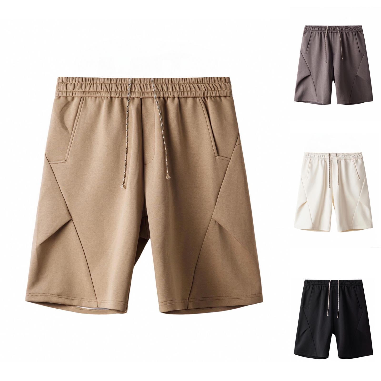 Abtuhar Man Summer Casual Solid Pocket Shorts,White,XXXL - Walmart.com