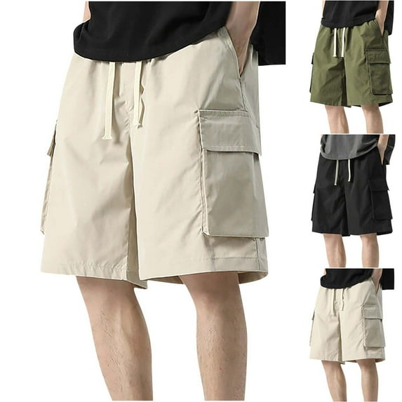 Abtuhar Man Summer Solid Lightweight Breathable Beach Holiday Shorts ...