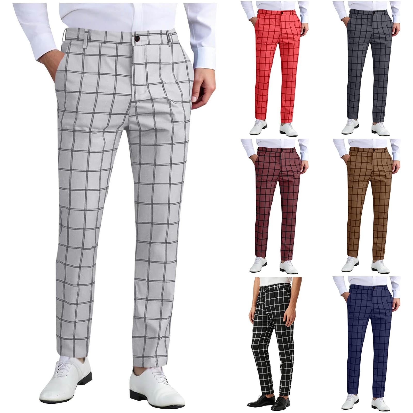 Abtuhar Men Plaid Fashion Casual Formal Business Comfortable Fashion ...