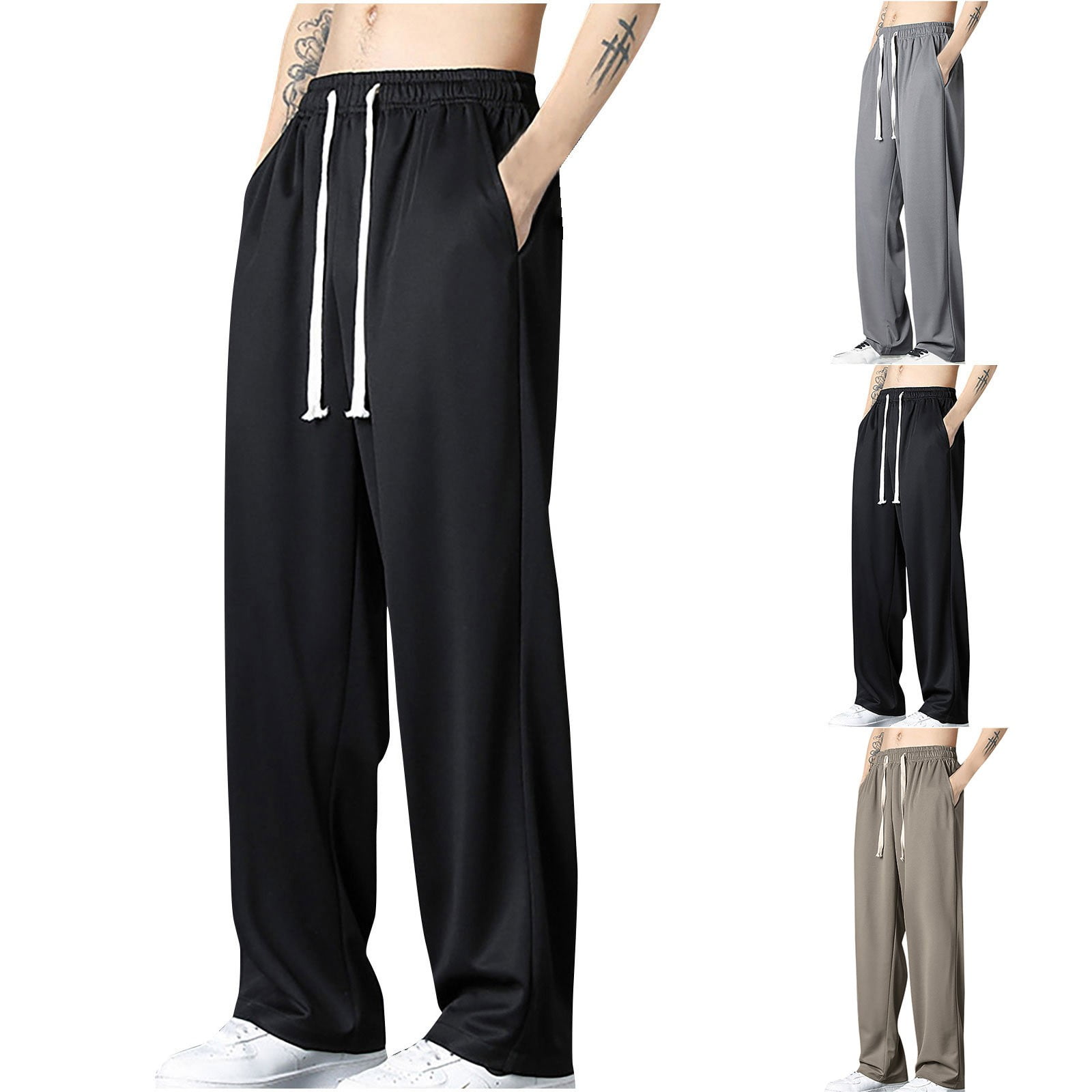 Abtuhar Men Summer Casual Daily Solid Loose Outdoor Beach Breathable ...