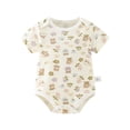 Abtuhar Newborn Summer Printed Short Sleeve Rompers Short Length ...