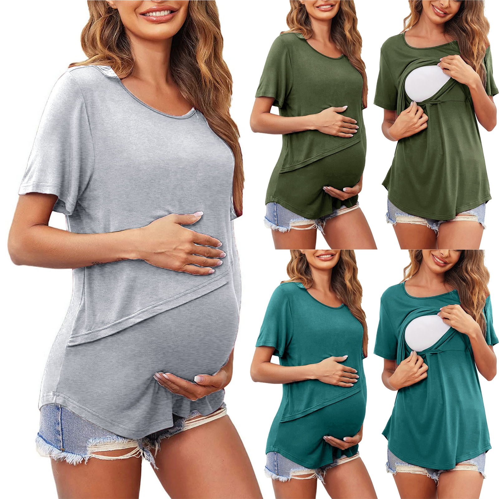 Abtuhar Pregnancy Maternity Summer Tops for Women,Pregnancy Maternity ...
