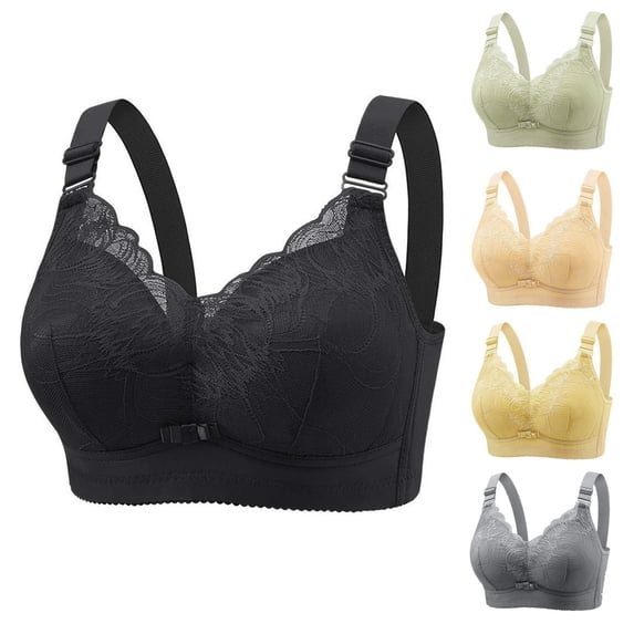 Abtuhar Women Plus Size Lace Underwire Thin Side Coverage Support ...