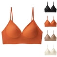 Abtuhar Women Solid Color Adjustable Strap Support Breathable Bras ...