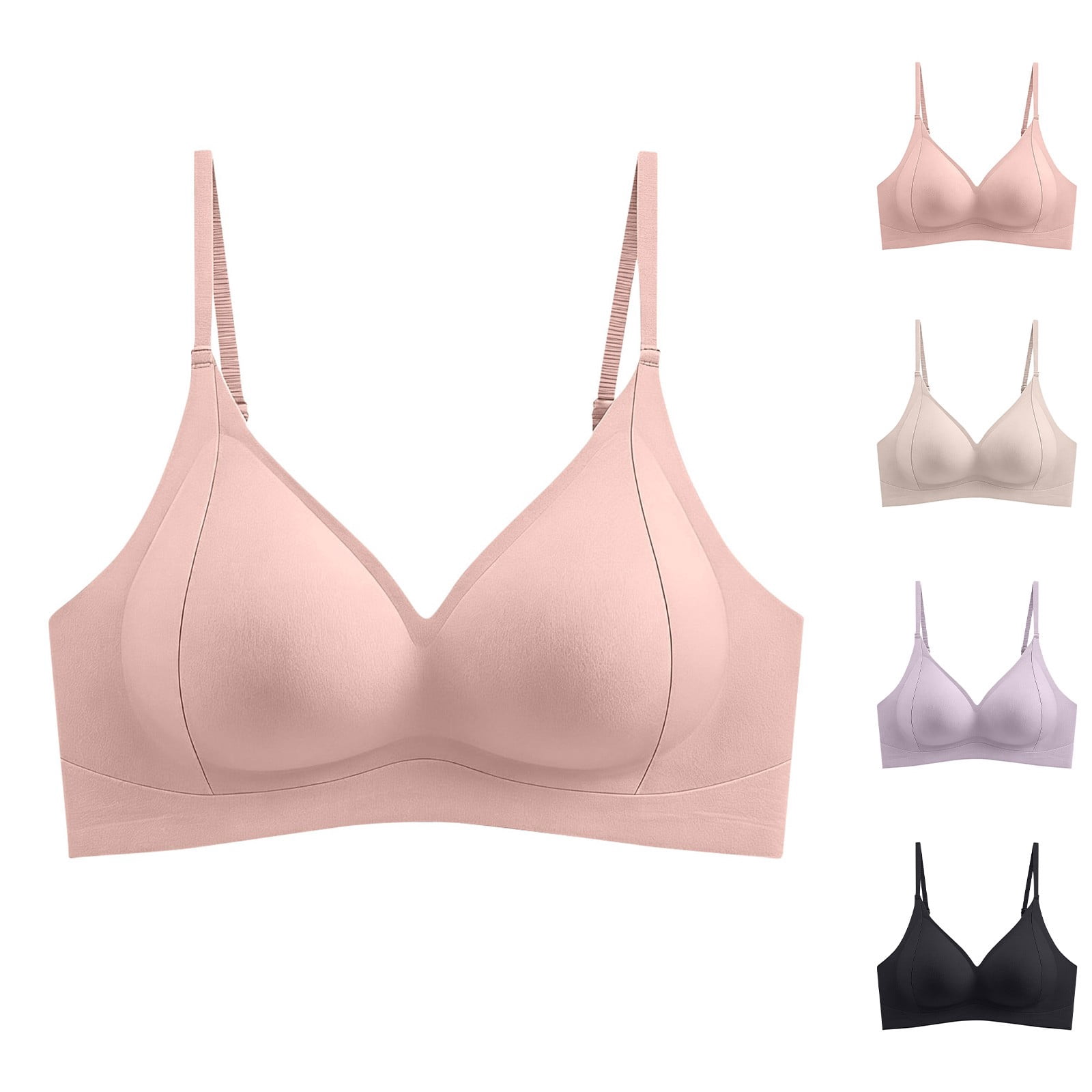 Abtuhar Women Solid Color Breathable Jelly Style Maternity Nursing Bras ...