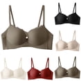 Abtuhar Women Solid Color Lace Seamless Thin Adjustable Strap Everyday ...
