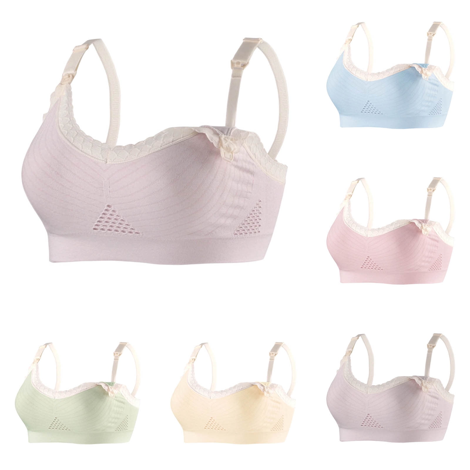 Abtuhar Women Solid Color Seamless Front Closure Nursing Bras - Walmart.com