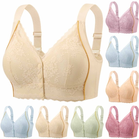 Abtuhar Women Thin Spliced Lace Front Closure Bras - Walmart.com