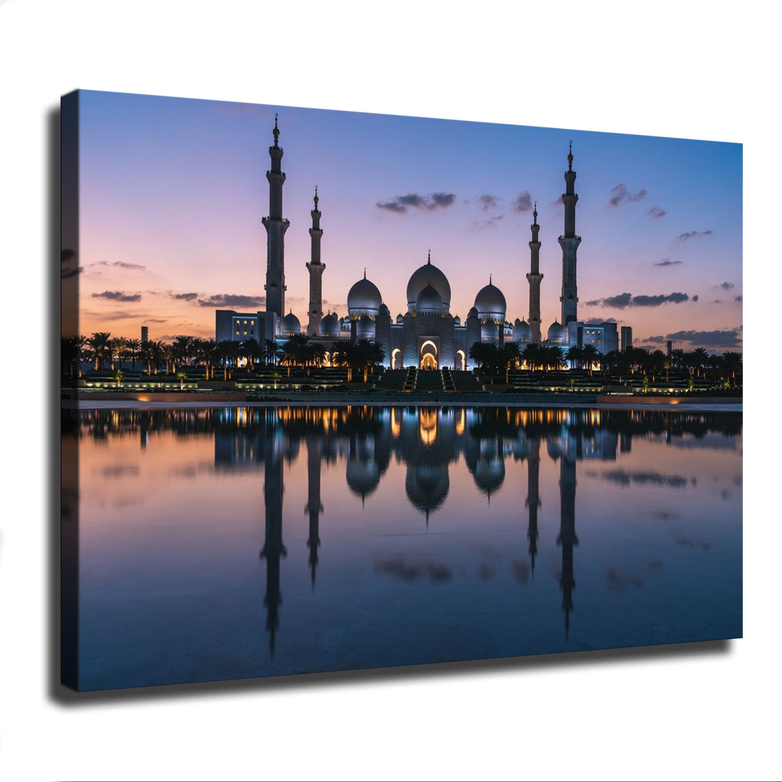 Abu Dhabi Sheikh Zayed Grand Mosque Poster Canvas Painting Print Wall ...