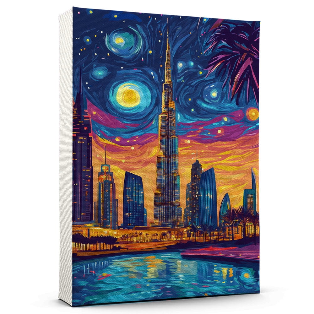Abu Dhabi Travel Canvas Art Print, United Arab Emirates Wall Canvas ...