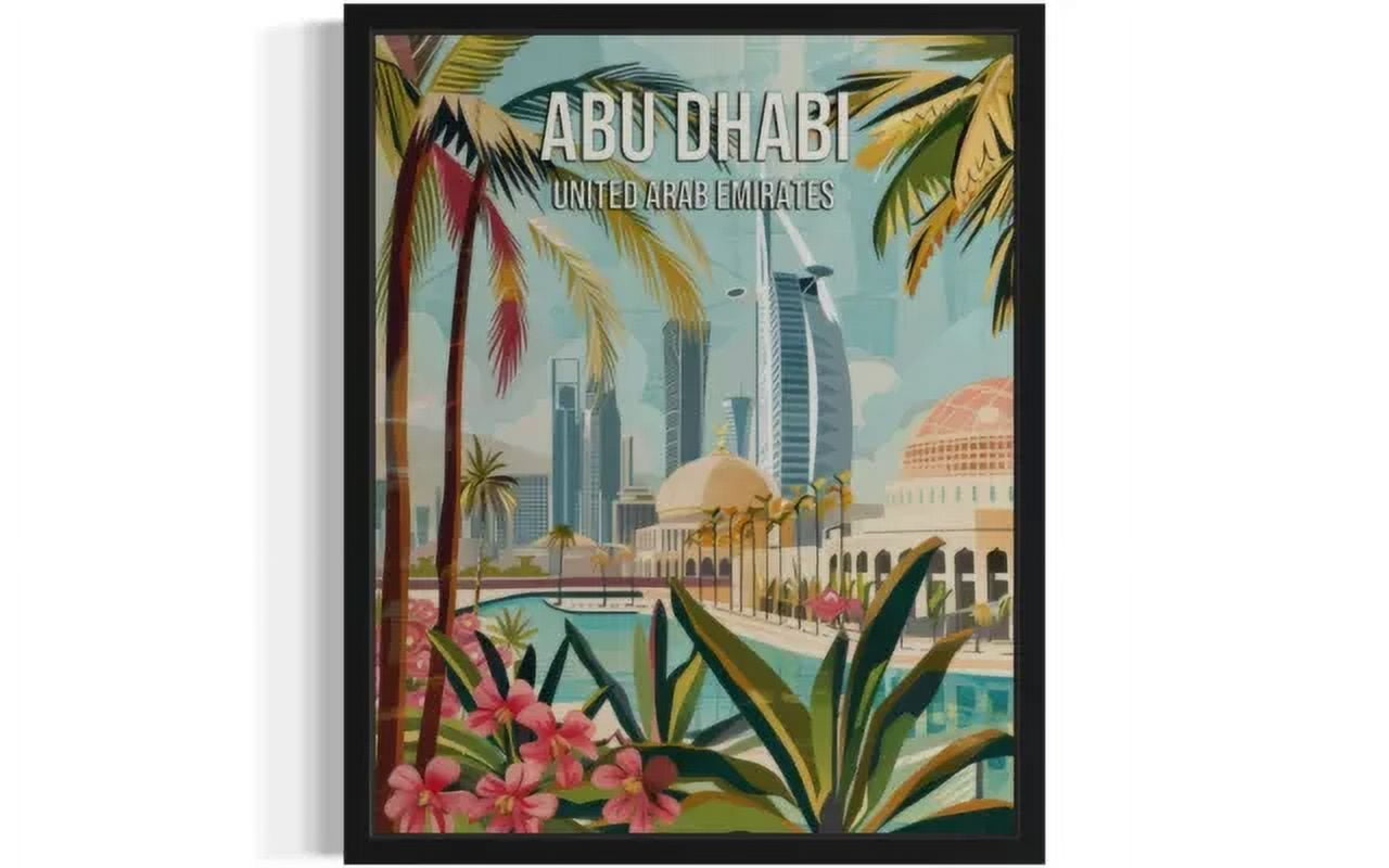 Abu Dhabi United Arabemira Asia City Landmark Art Print Poster Wall Art ...