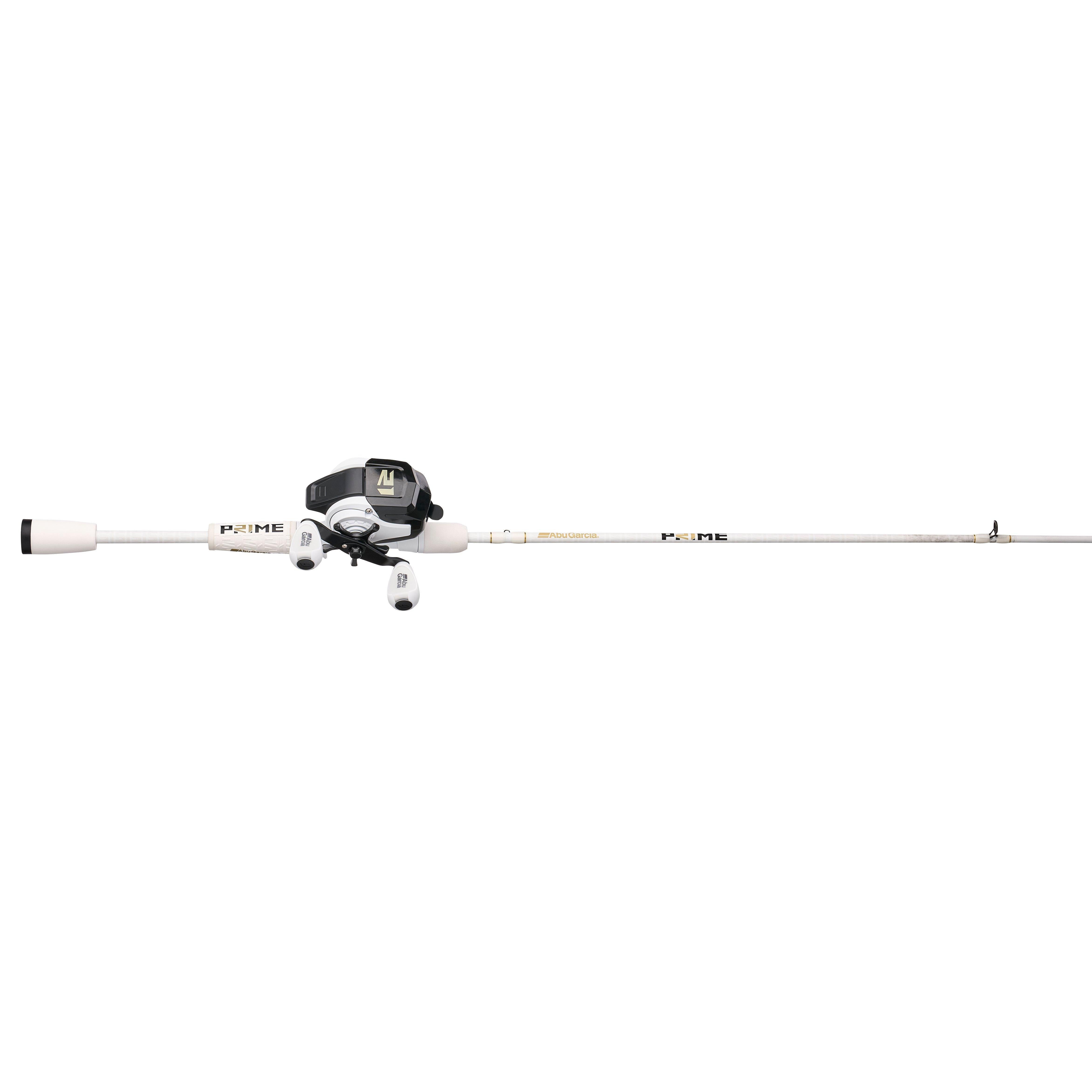 Abu Garcia Prime Spincast Combo, 6' Medium, White, 8-Size Reel ...