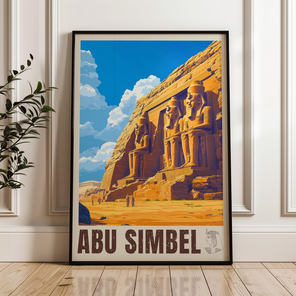 Abu Simbel Temples Travel Poster - Egypt Wall Art Print, Nubia ...