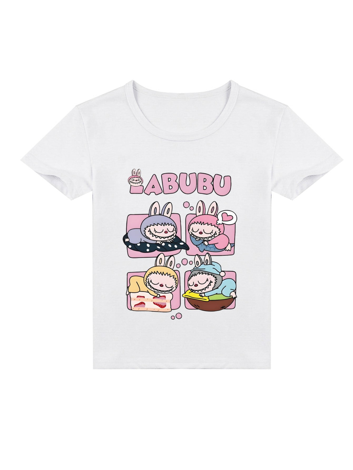 Abubu 3D Printed Boys' T-Shirt – Cute Cartoon Rabbit Design, Lightweight Cotton, Short Sleeve ...