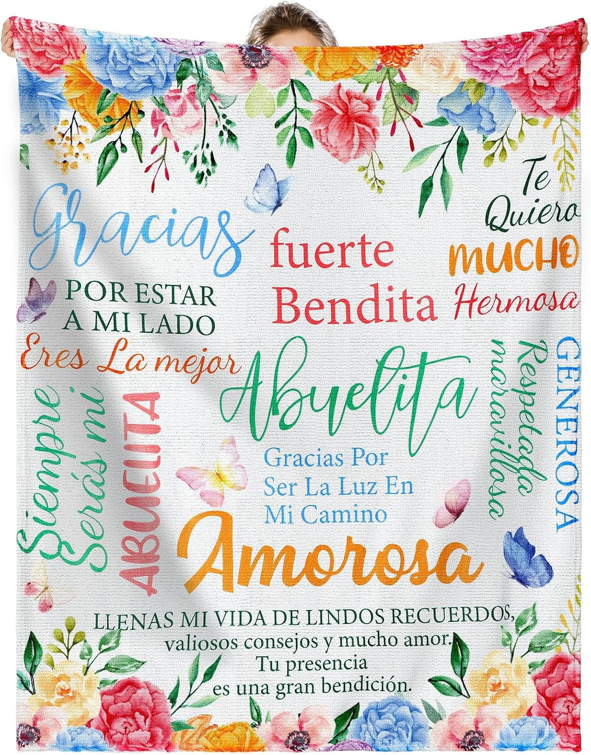 Abuelita Gifts in Spanish Abuela Gifts 50" x 60" Blankets Spanish ...