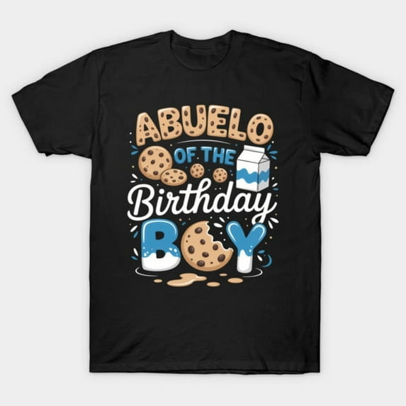 Abuelo Of The Birthday Boy Milk And Cookies 1St Birthday Artwork Print ...