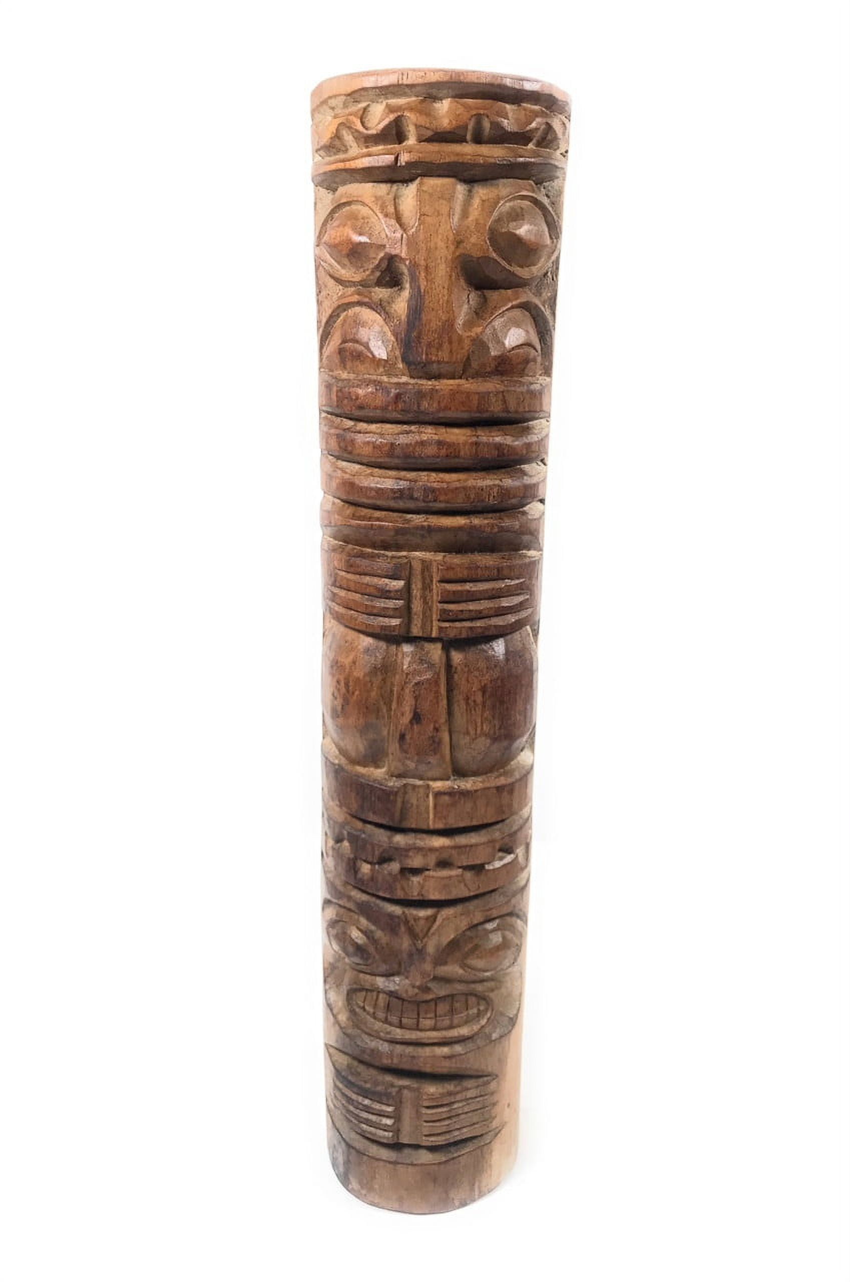 Hand Carved Abundance & Long Life Tiki Totem 20" - Outdoor Decor | # ...