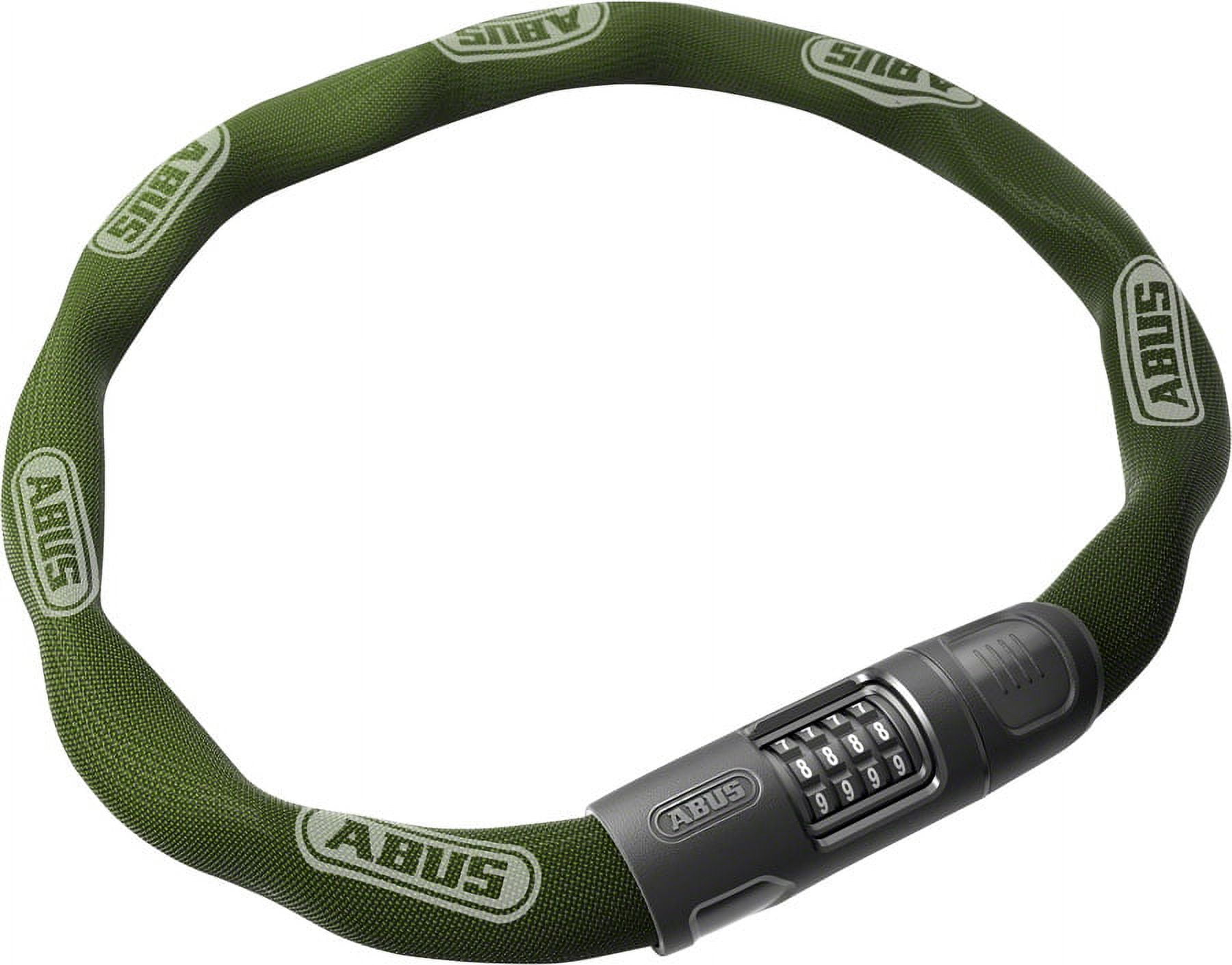 Abus 8808C Chain Lock - Combination, 2.8', 8mm Square, Green - Walmart.com