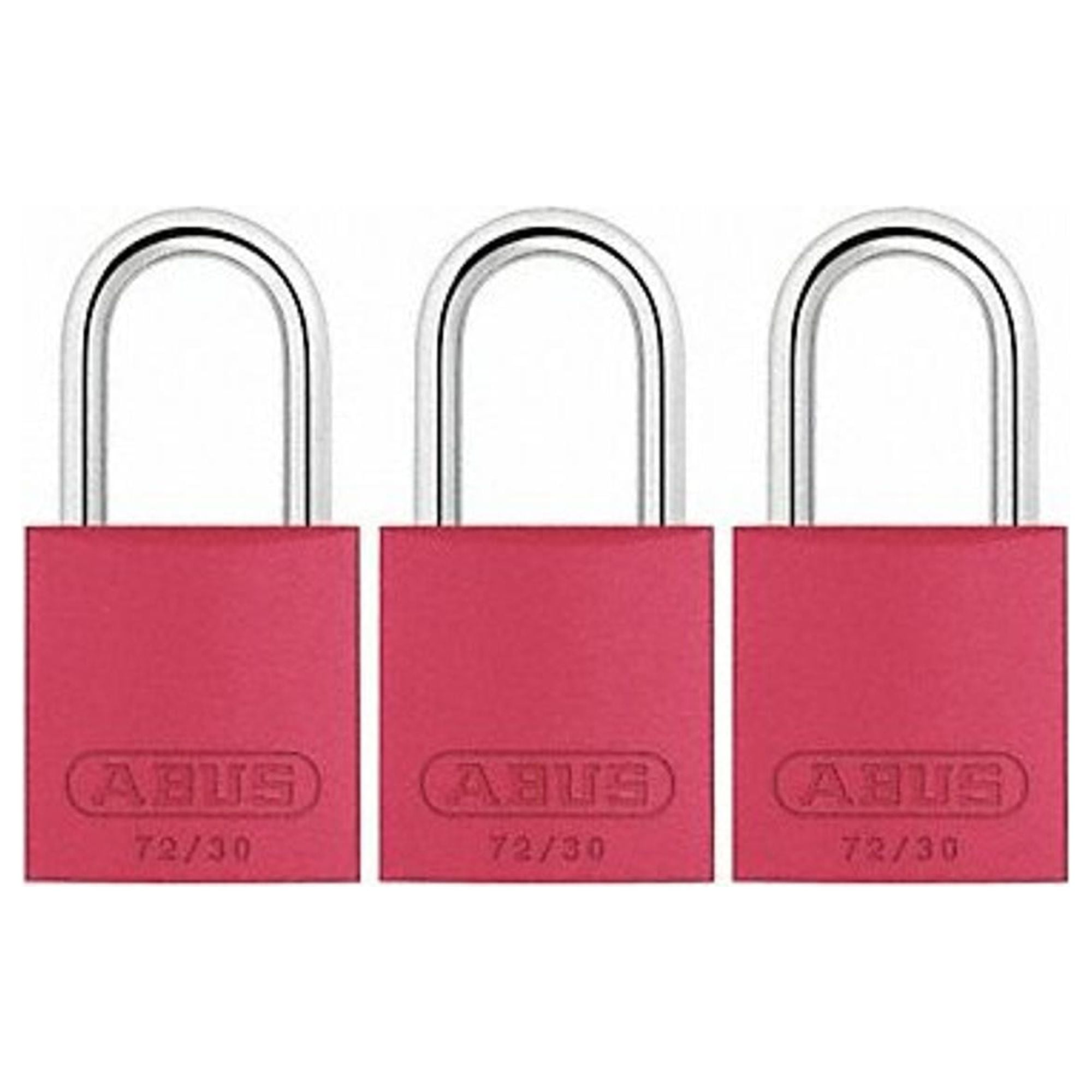 Abus Lockout Padlock,KA,Red,2-17/32"H,PK3 72/30 KA X 3 - Walmart.com