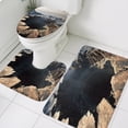 Abyss Crater Bathroom Rugs Set Ground Fissure Earth Brown Crevice ...