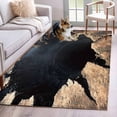Abyss Crater Washable Area Rug 2.7x5 Ground Fissure Earth Brown Crevice ...