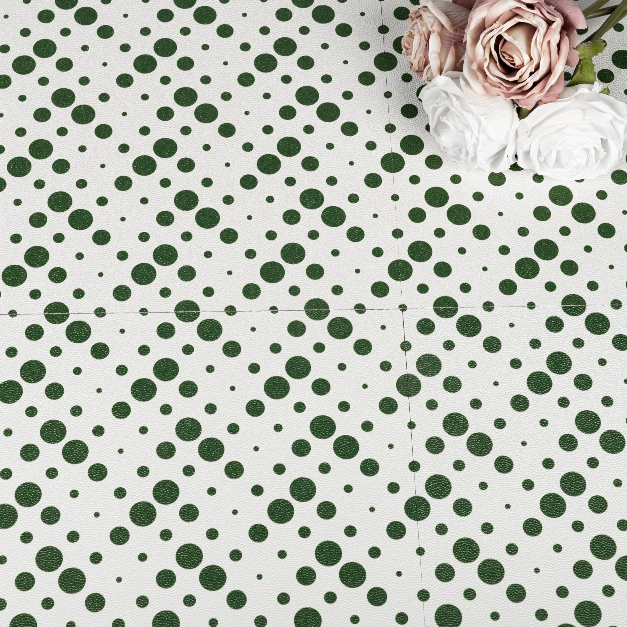 Abyssaly 11.8" x 11.8" Green White Floor Tiles Peel and Stick Flooring ...