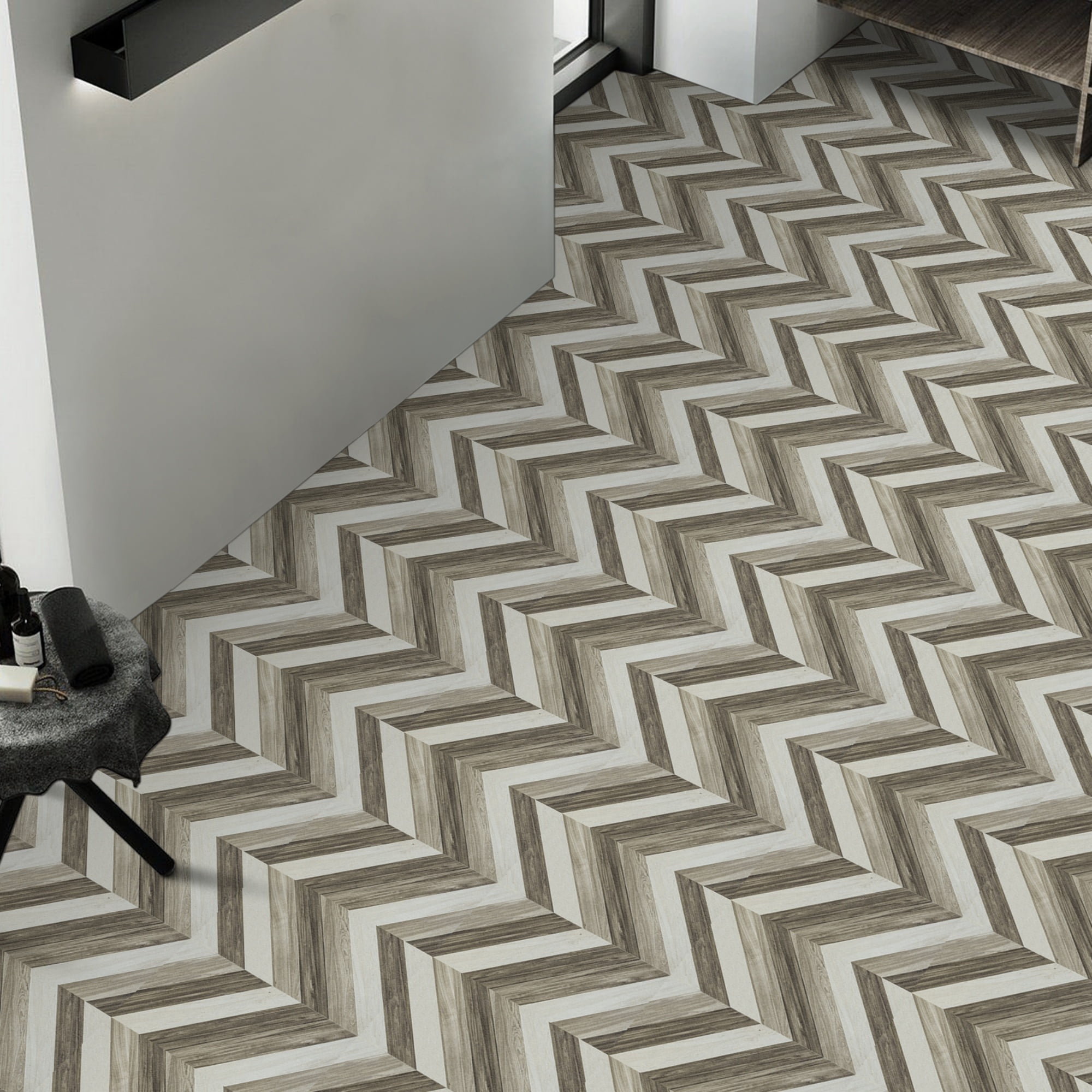 Abyssaly 12" x 12" (10pcs)Peel and Stick Floor Tile Wood Vinyl Flooring ...