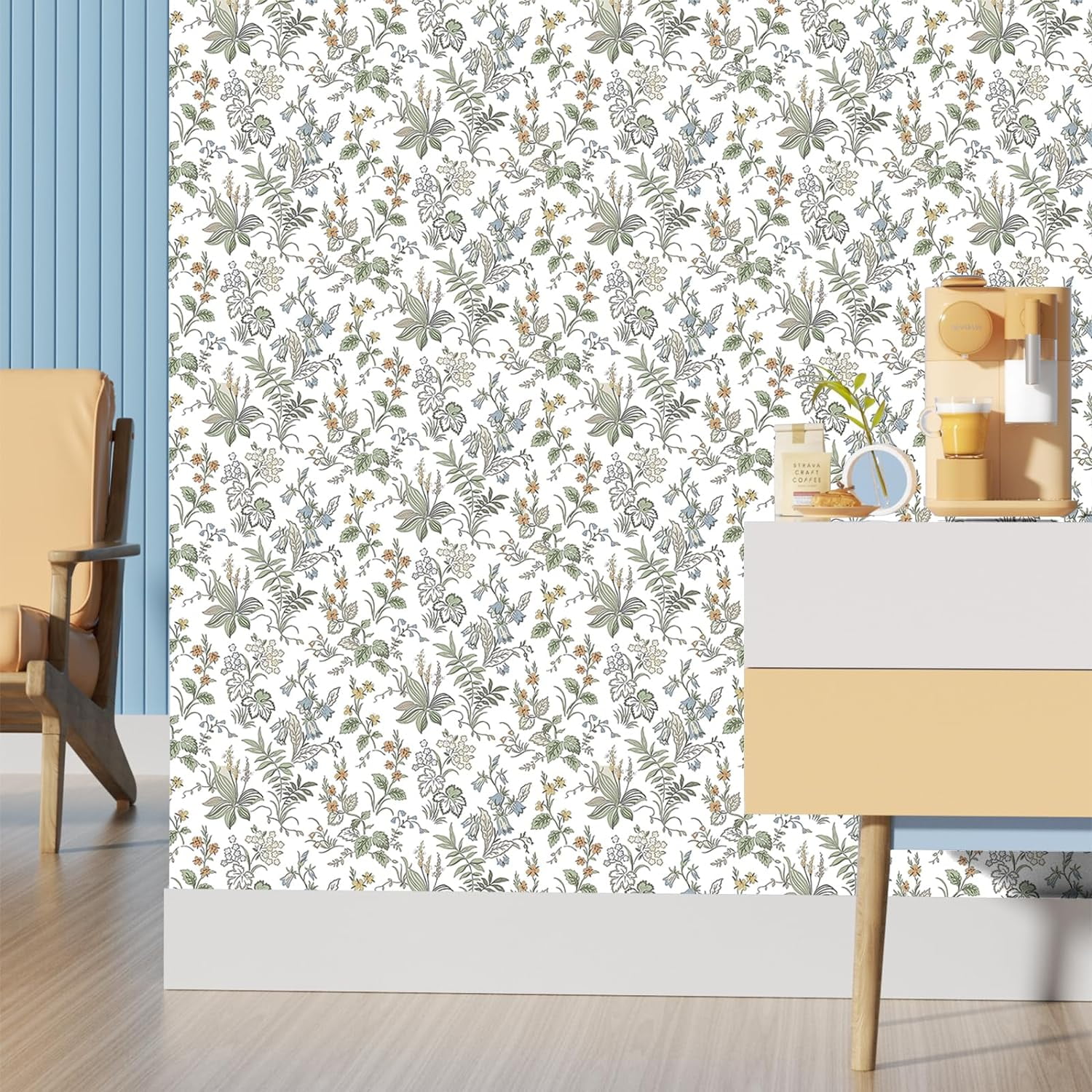 Abyssaly 17.3" x 118" Peel and Stick Wallpaper Floral Contact Paper ...