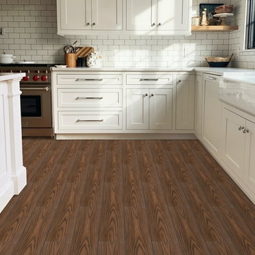 Lxcreat 40 PCS Peel and Stick Floor Tile, 35in x 6in, Natural Grey Wood ...