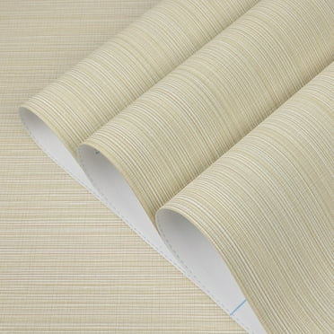 (2 pack) Abyssaly Beige Linen Texture Peel and Stick Wallpaper 15.7" x ...