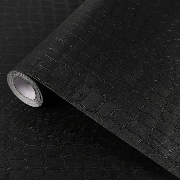 590.5"x17.7" Peel and Stick Wallpaper Black Removable Temporary Self ...