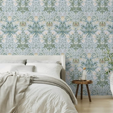 Abyssaly Floral Peel and Stick Wallpaper 17.7" x 118" Removable Self ...