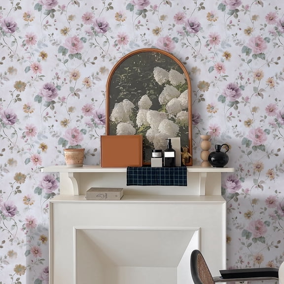 UMIGGEE Floral Wallpaper Peel and Stick Floral Wall Wallpaper Self ...