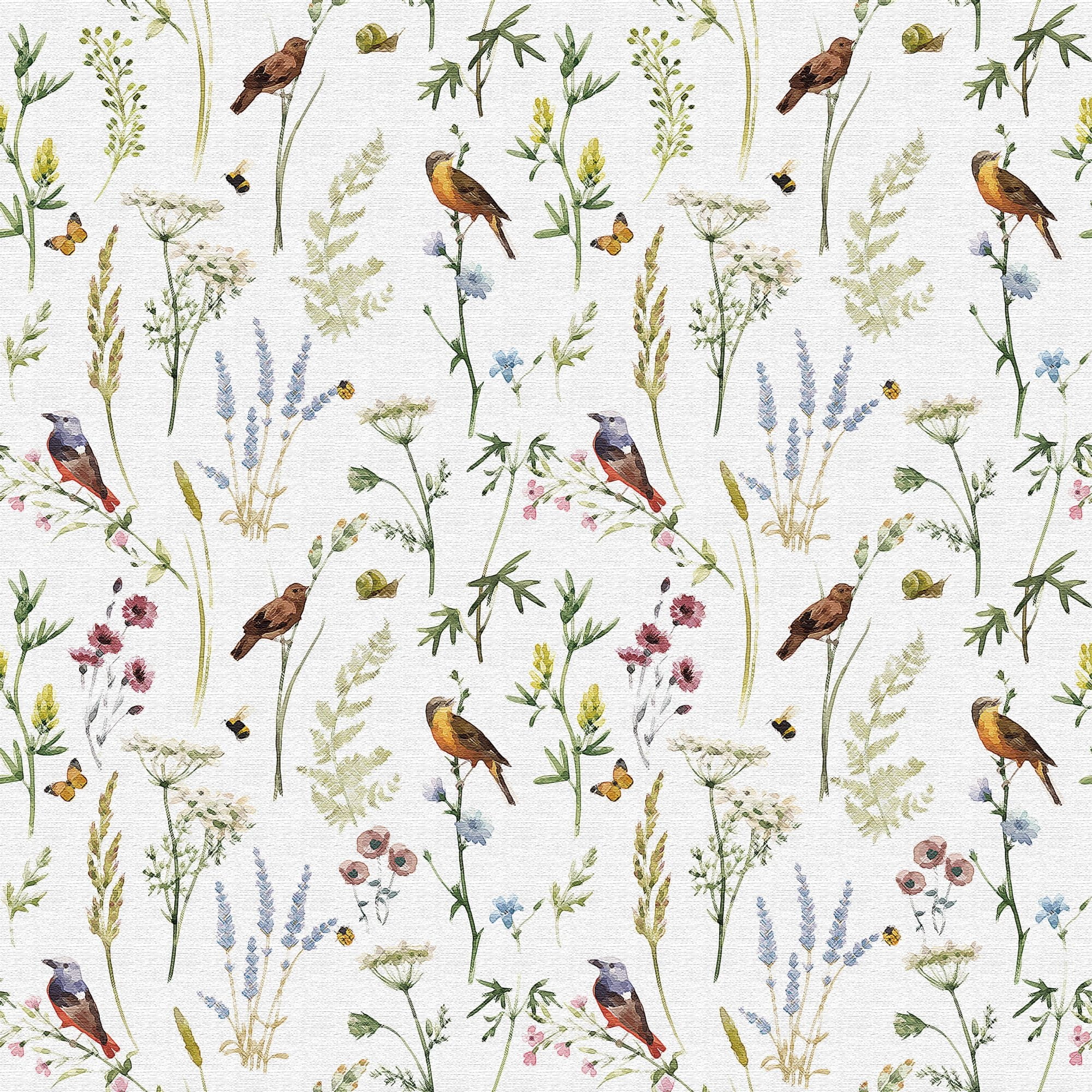 Abyssaly Leaf Bird Contact Vinly Wallpaper 17.7"×118" Vintage Self ...