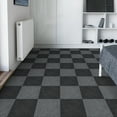 Abyssaly Self Adhesive 12" x 12" Carpet tiles, Dark Grey Peel & Stick ...