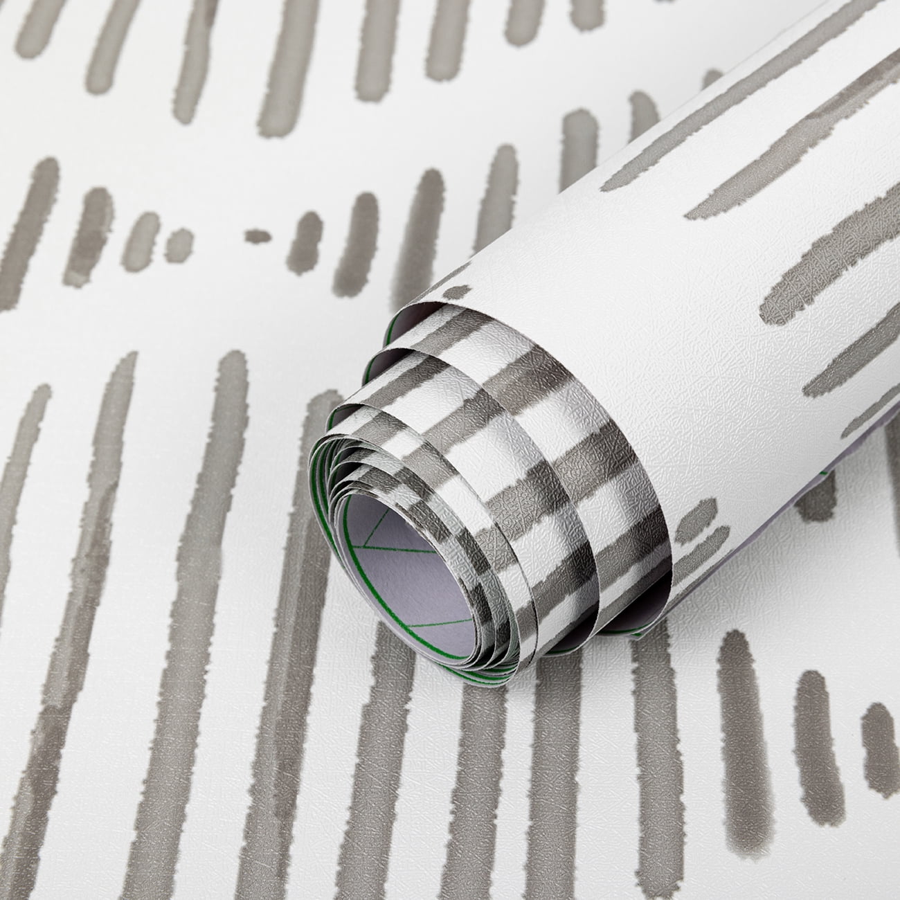 Abyssaly 17.3" x 118" Stripe Peel and Stick Wallpaper Black and White ...