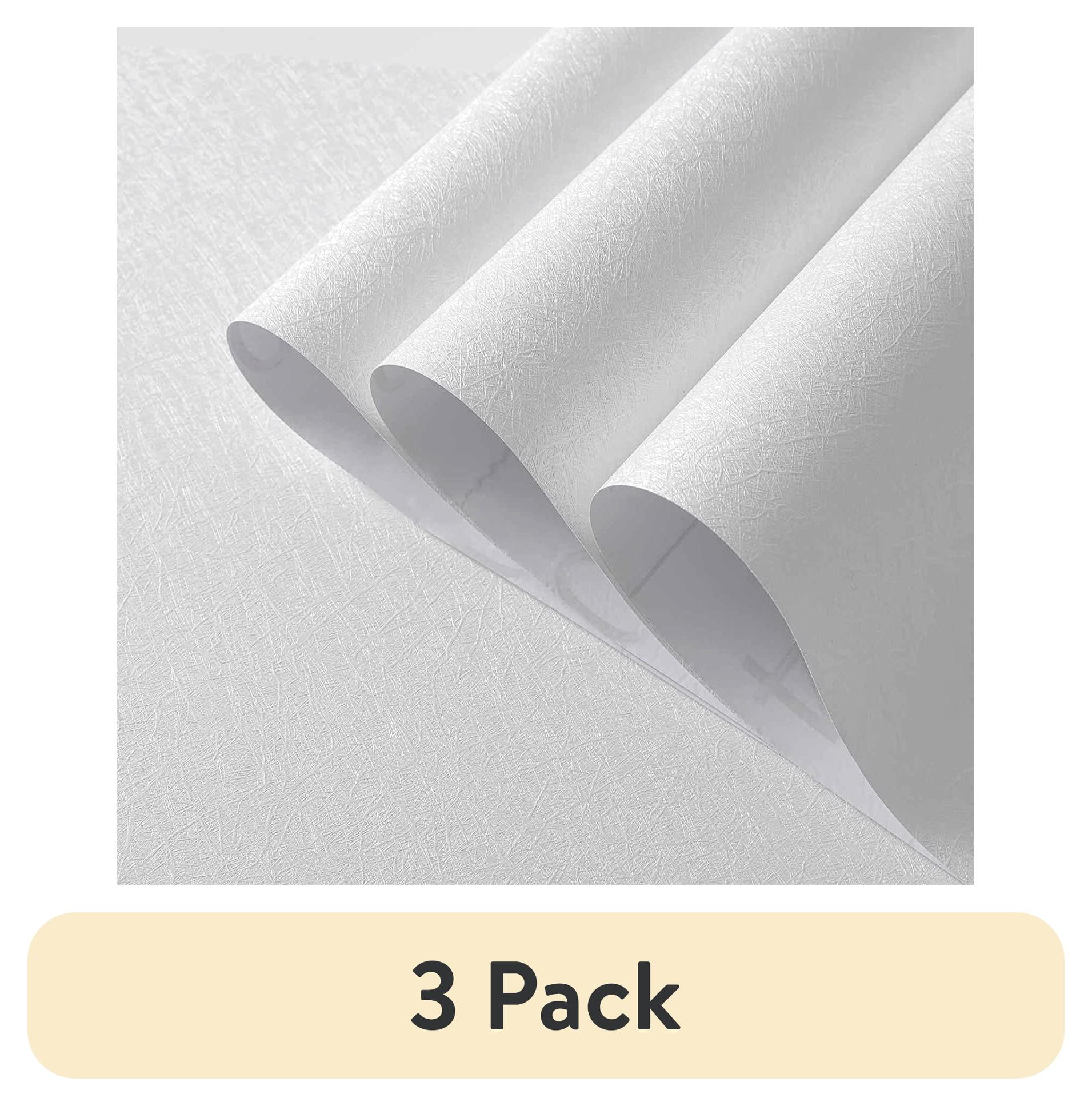 (3 pack) Abyssaly White Silk Peel and Stick Wallpaper 15.7" x 118"Self ...