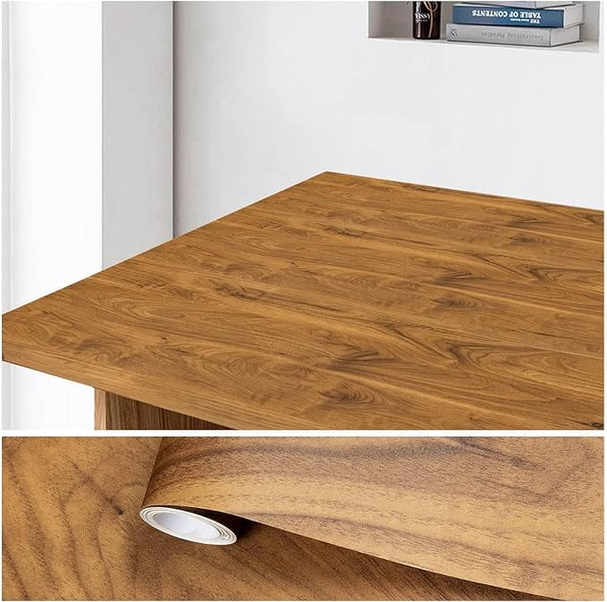 Abyssaly Wood Peel and Stick Wallpaper, Rustic Wood Grain Contact Paper ...