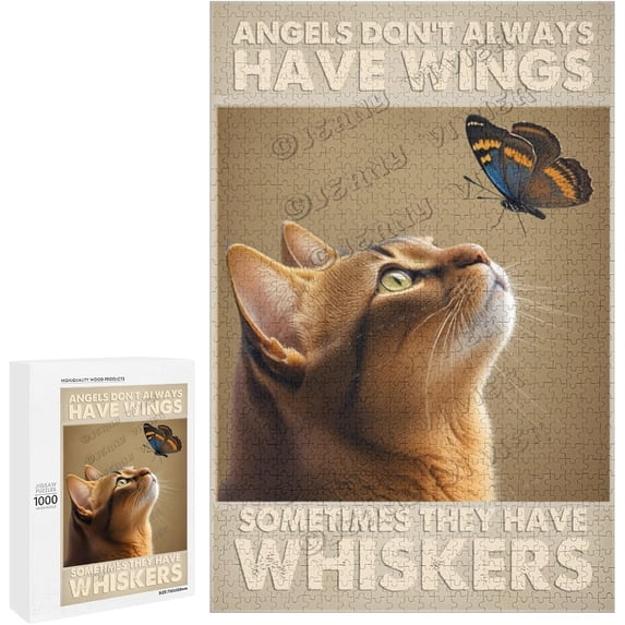 Abyssinian Cat Puzzles for Adults 1000 Pieces, Kitten Puzzle Cat with ...