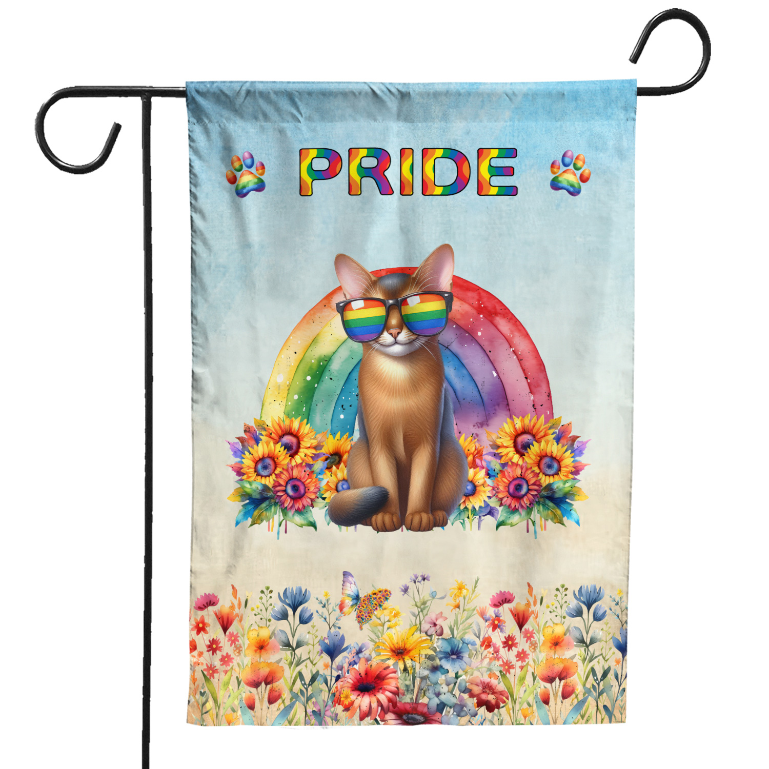 Abyssinian Celebrates Rainbow Pride Month LGBT LGBTQ+ Garden Flag ...