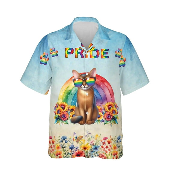 Abyssinian Celebrates Rainbow Pride Month LGBT LGBTQ+ Hawaiian Shirt ...