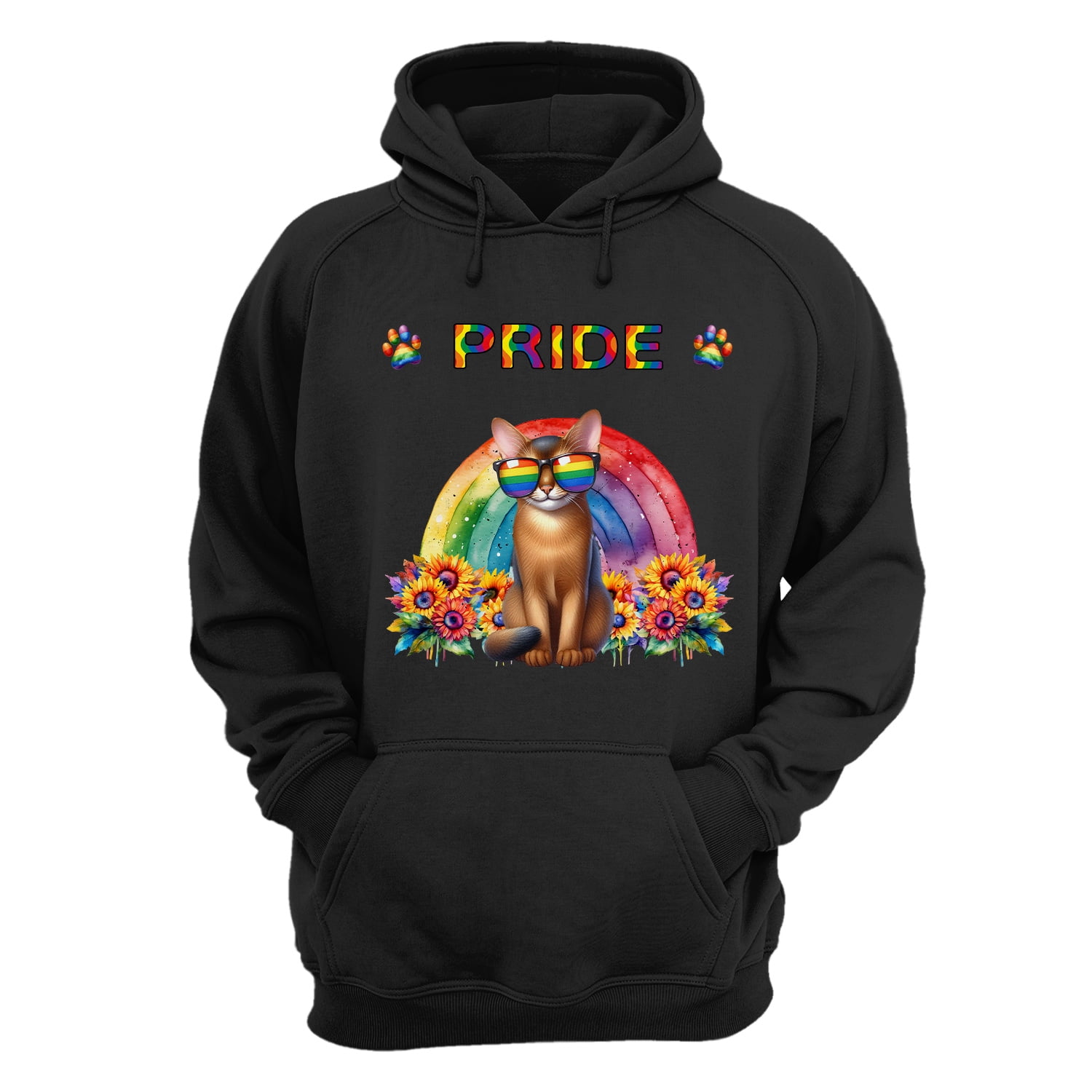Abyssinian Celebrates Rainbow Pride Month LGBT LGBTQ+ Hoodie Unisex ...