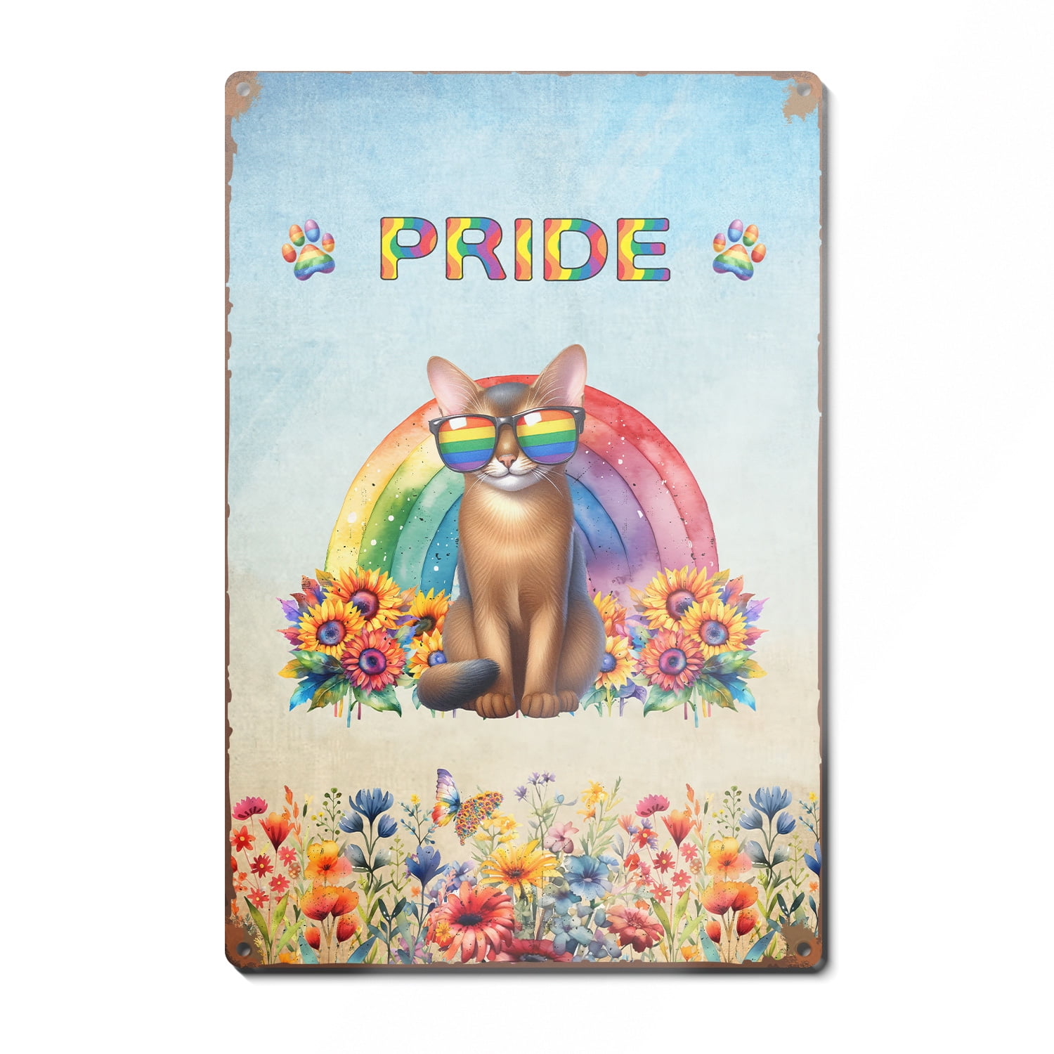 Abyssinian Celebrates Rainbow Pride Month LGBT LGBTQ+ Vertical Metal ...